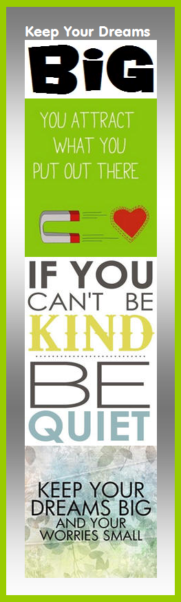 Motivational Bookmark: Keep Your Dreams Big | Infographic A Day